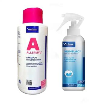 Kit Shampoo Allermyl 500 ml + Humilac Spray Virbac 250 ml - Outros Pet ...