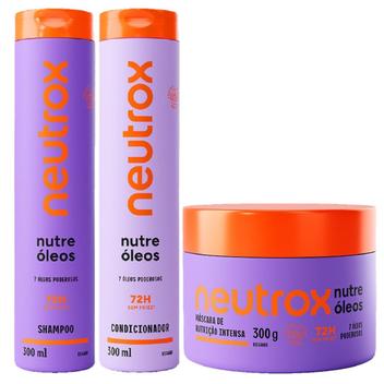 Kit Shampoo, Condicionador E Máscara Neutrox Nutre Óleos 300ml - Kit de ...