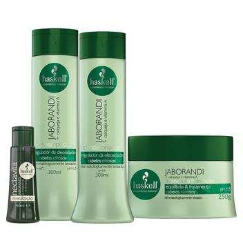 Kit Shampoo Condicionador Mascara Tõnico Jaborandi Haskell - Kit de Tratamento para Cabelos ...