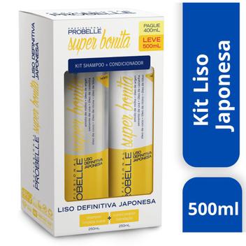 Kit Shampoo + Condicionador Super Bonita Probelle Liso Japones 500 ml ...