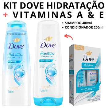 Kit Shampoo e Condicionador Combo Hidratação Com Vitaminas - Dove - Kit ...