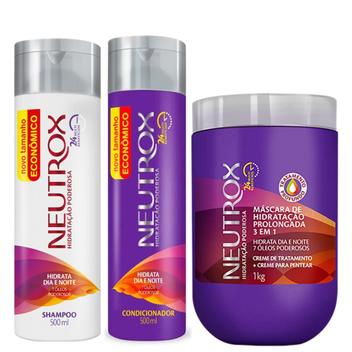 Kit Shampoo e Condicionador Neutrox 24 Multibenefícios + Creme 3 em 1 ...