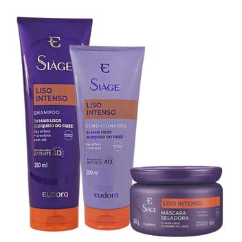 Kit Siage Eudora Liso Intenso C/3 - Kit de Tratamento para Cabelos ...