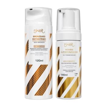 Kit Skelt Bronzeado Instantâneo 120ml + Mousse 140ml - Autobronzeador ...