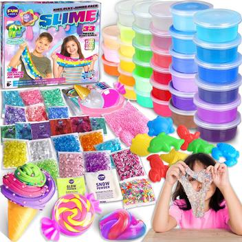 Kit Slime FunKidz Jumbo - 33 Xícaras de Slime Premade - Slime / Amoeba - Magazine Luiza