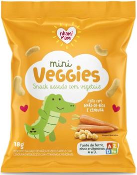 Kit Snack assado Com vegetais Nhami c/ 6 unidades Sabores diversos ...
