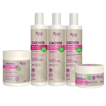 Kit Sos Cachos Shampoo Cond Gelatina Ativador E Máscara Apse - Apse Cosmetics - Kit de ...