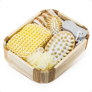 Kit Spa Esponja Banho Nylon Esfoliante Pé Massageador Escova - Tex Web ...