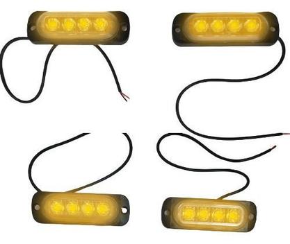 Kit Strobo Automotivo Led Amarelo Grade, Moto, Carro,alerta - Strobos ...