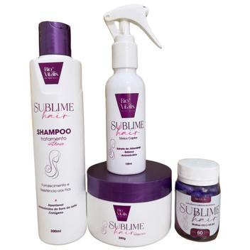 kit sublime hair Tônico 120ml+Máscara 300G+Shampoo 300ml+ vitmina ...