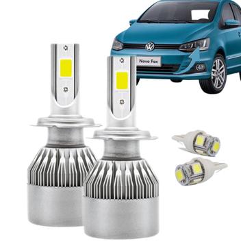 Kit Super Led Fox 2010 a 2020 Farol Baixo H7 20000 Lumens - LUX LED V10 ...