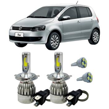 Kit Super Led H4 6000K Farol Auto Baixo Fox 2003 A 2010 T10 - Autovex ...