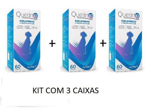 KIT Suplemento Alimentar Quetin 10 para Cães 3 Caixas - Avert ...