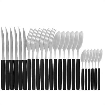 Kit Talheres Com Organizador Aço Inox 24 Talheres Restaurante Buffet ...