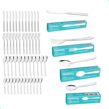 Kit Talheres Completo 48 Peças Inox Resistente Jantar Almoço ...
