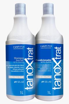 Kit tanox com shampoo e condicionador 1l cada sete óleos - Tanox Trat ...