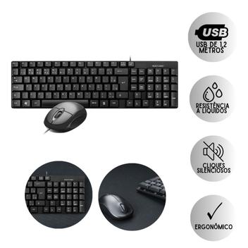 Kit Teclado E Mouse Barato Custo Beneficio Valor Atacado Usb ...