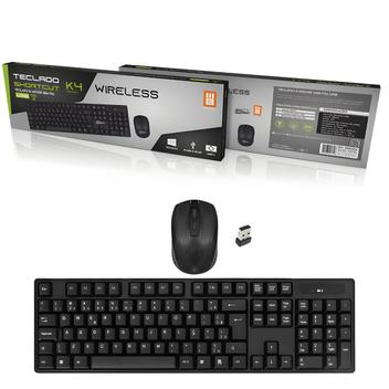 Kit Teclado Shortcut Multimídia e Mouse sem Fio USB Plug and Play K4 - MB Tech - MBTech - Kit ...