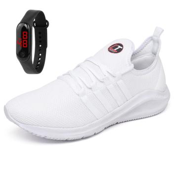 Kit Tênis Academia Esportivo Corrida Caminhada Unissex Leve + Relógio ...