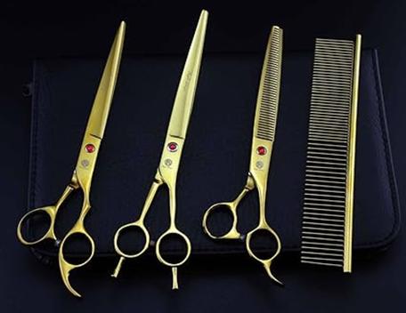 Kit Tesouras De Luxo para Tosa e Corte de Cabelo - GM Hair - Banho e ...