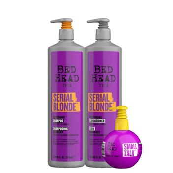 Kit TIGI Bed Head Serial Blonde Trio Salon Small Talk (3 produtos) - Kit de Tratamento para ...