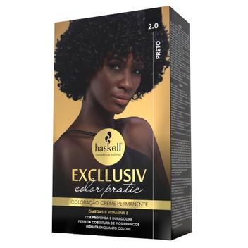 Kit Tintura Haskell Excllusiv Color Pratic Preto 2.0 - Tinta de Cabelo ...