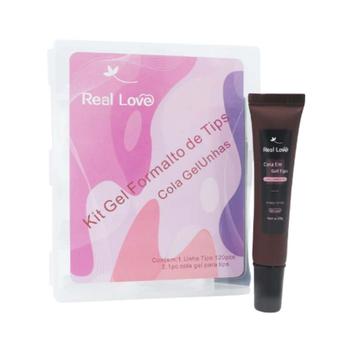 Kit Tips Sem Marcação e Cola em Gel Real Love - Unha Tips / Tips de ...