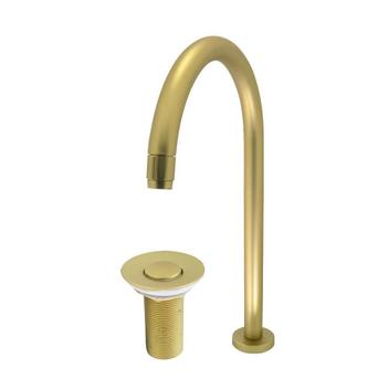 Kit Torneira Banheiro Bancada Dourado Luxo + 1 Válvula Click ...
