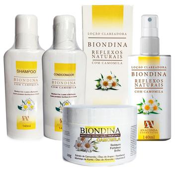 Kit Tratamento Clareador Biondina Anaconda 5 Unidades - Clareador ...