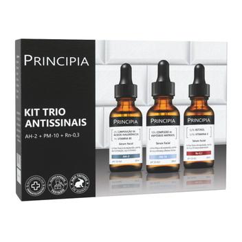 Kit Trio Antissinais Principia Sérum Facial AH-2 + PM-10 + RN-0,3 com 3 ...
