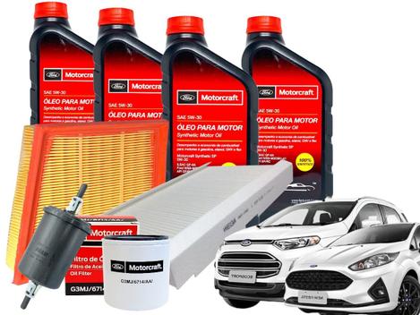 Kit Troca de Óleo 5w30 + Filtros Ford Ka 1.0 3 Cil New Fiesta Nova Ecosport Sigma MOTORCRAFT ...