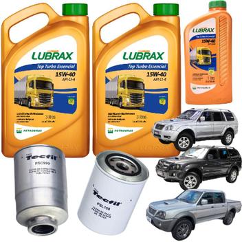 Kit Troca Oleo Lubrax Top Turbo 15w40 + FIltro PSL158 Mitsubishi L200 ...