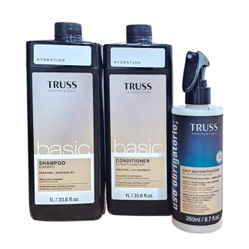 Kit Truss Basic - Shampoo 1L + Condicionador 1L + Uso Obrigatório 260ml - Kit Shampoo e ...