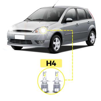 Kit Ultra LED Ford Fiesta 2002/2006 20000 Lúmens 6500K H4 - V10 ...