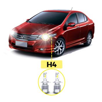 Kit Ultra LED Honda City 2009/2014 20000 Lúmens 6500K H4 - V10 ...