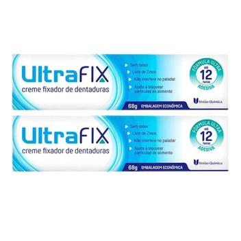 Kit UltraFix Creme Fixador Sem Sabor Com 2 Un De 68g Cada - UNIAO ...