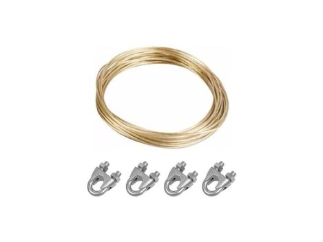 Kit Varal Cabo Aço Encapado De 4mm 10mt Com Gancho E - tineli - Varal ...