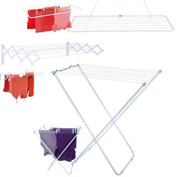 Kit Varal de Chao 75 Cm Branco + Varal de Parede Sanfonado 1 M + Varal ...