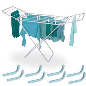 Kit Varal de Chao Aluminio com Abas 1,43 Metros + 8 Protetores de Varal ...