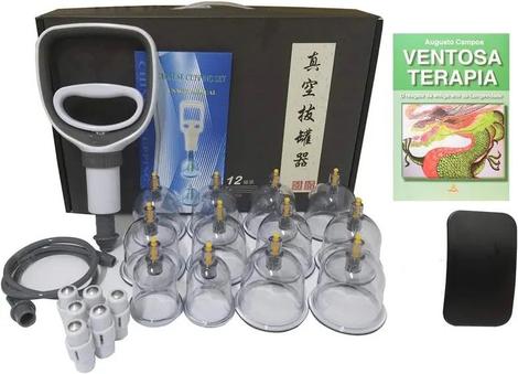 Kit Ventosa Bk Com 12 Copos C/ Livro Ventosaterapia - HANGZHOU - Ventosa - Magazine Luiza