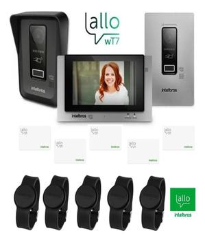 Kit Videoporteiro WiFi Allo wT7 Intelbras Acesso por Pulseira RFID e Visão 120º - Vídeo Porteiro ...
