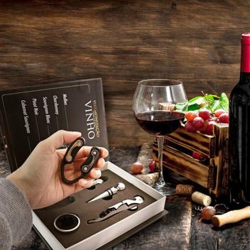 Kit Vinho Com 05 Peças Em Formato Livro Amantes De Vinhos - Uny gift ...