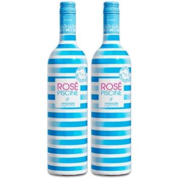 Kit Vinho Rosé Piscine Francês Stripes 750ml 2 Unidades - Vinho ...