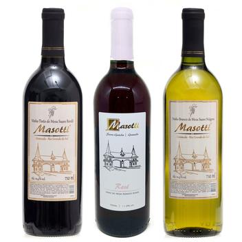 Kit Vinhos Suave Bordô/Niagara/Rosé Masotti 750Ml - Vinícola Masotti ...