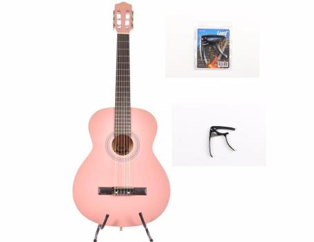 Kit Violão Land Acústico Nylon Rosa Ln-39+Capotraste Pba07 - Violão ...