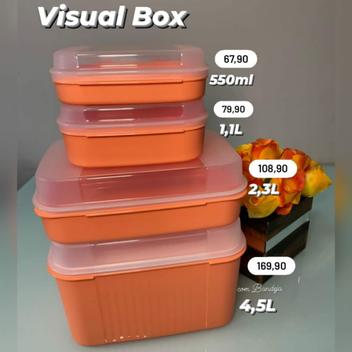 Kit Visual Box,4 peças-Tupperware. - Autorama e Ferrorama - Magazine Luiza