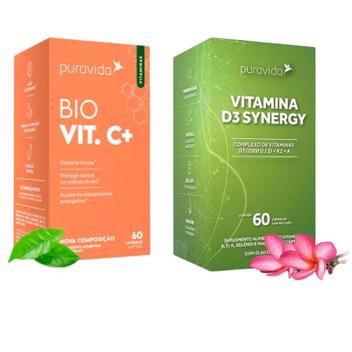 Kit Vitamina C Lipossomal + Vitamina D3 Synergy 60 Caps - Pura Vida ...