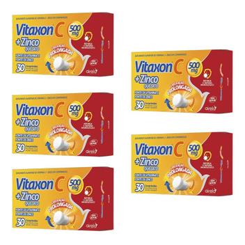 Kit Vitaxon C Com 5 Caixas De 30 Comprimidos De Liberação Prolongada ...