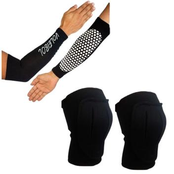 KIT VOLEI - Manguito Curto com Aderência e Joelheira com Feltro ...