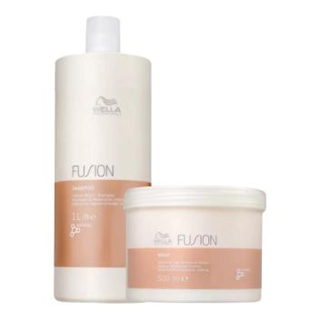 Kit Wella Fusion Shampoo 1L, Máscara 500ml - Wella Professionals - Kit ...